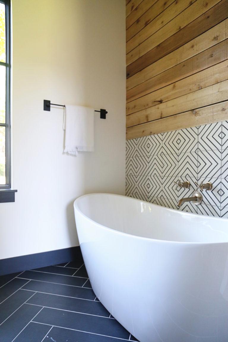 A Cozy Modern Spa for Two–the Delaware Project Master Bath Reveal ...