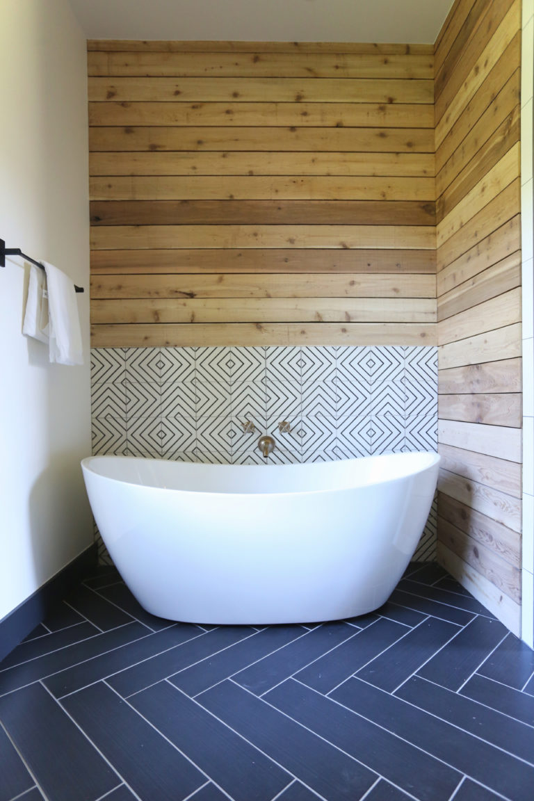 A Cozy Modern Spa for Two–the Delaware Project Master Bath Reveal ...