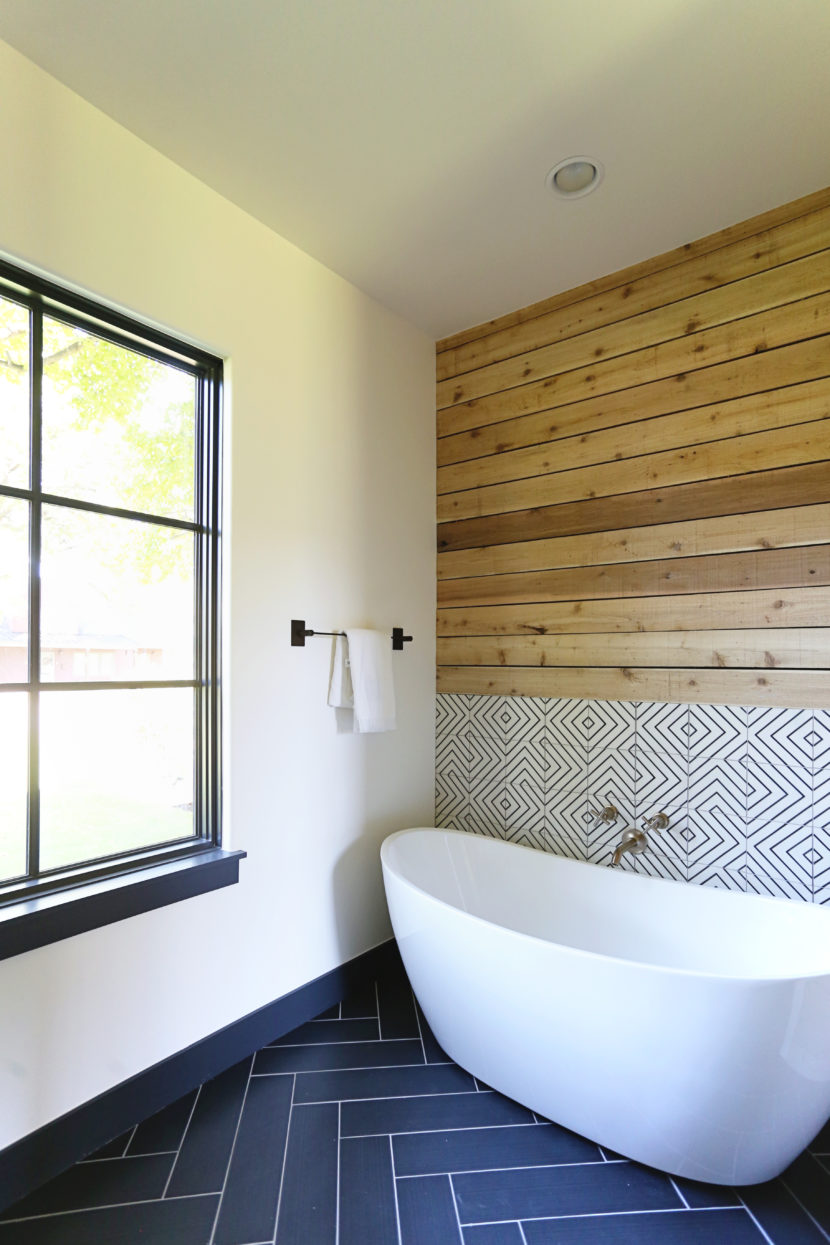 A Cozy Modern Spa for Two–the Delaware Project Master Bath Reveal ...